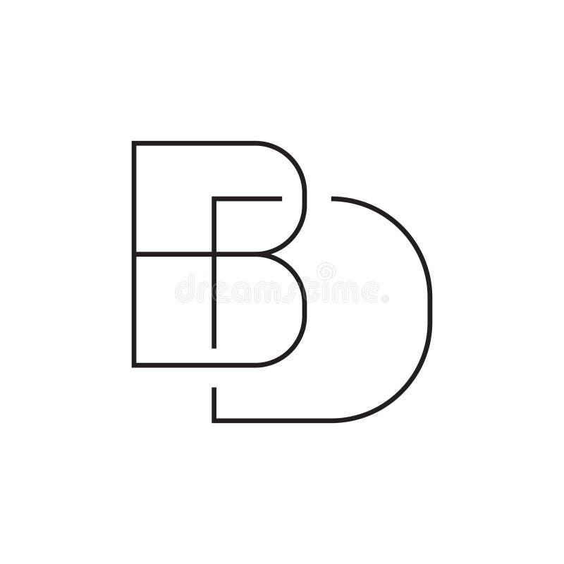 Bd Initial Letter Vector Logo Icon Stock Vector - Illustration of ...