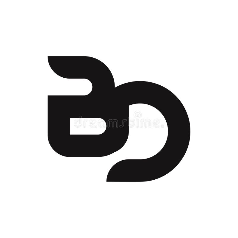 BD Letter Logo Icon Design Template Elements Stock Vector ...