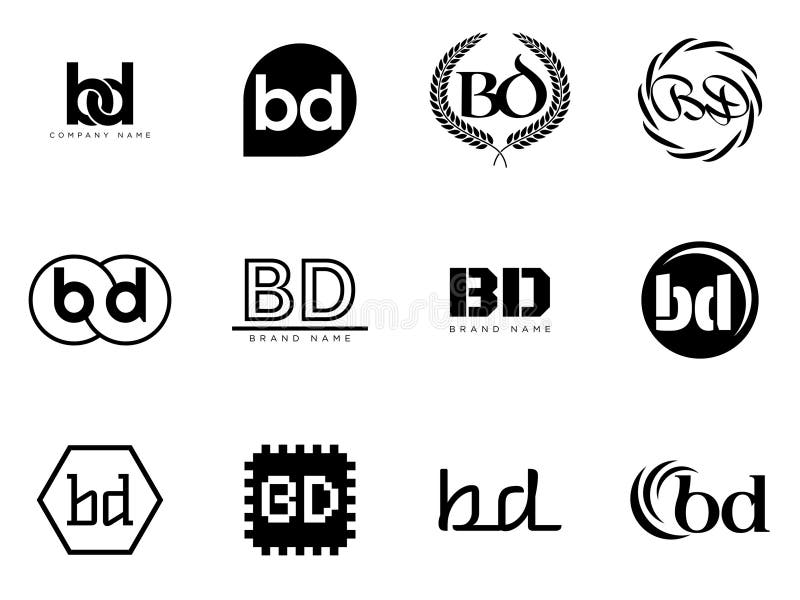BD Logo Company Template. Letter B and D Logotype Stock Vector ...