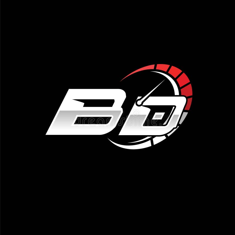 BD Logo Letter Speed Meter Racing Style Stock Vector - Illustration of ...