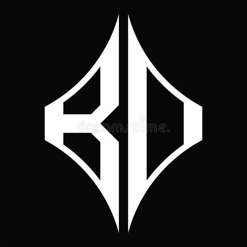 BD Logo Monogram with Diamond Shape Design Template Stock Vector ...