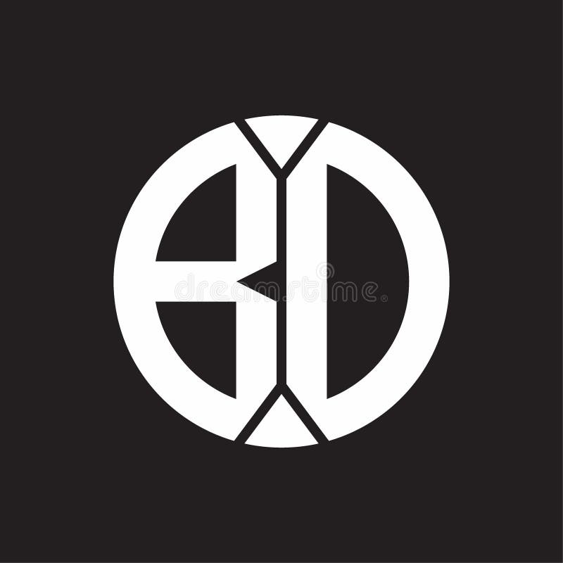 BD Logo Monogram with Piece Circle Ribbon Style Stock Illustration ...