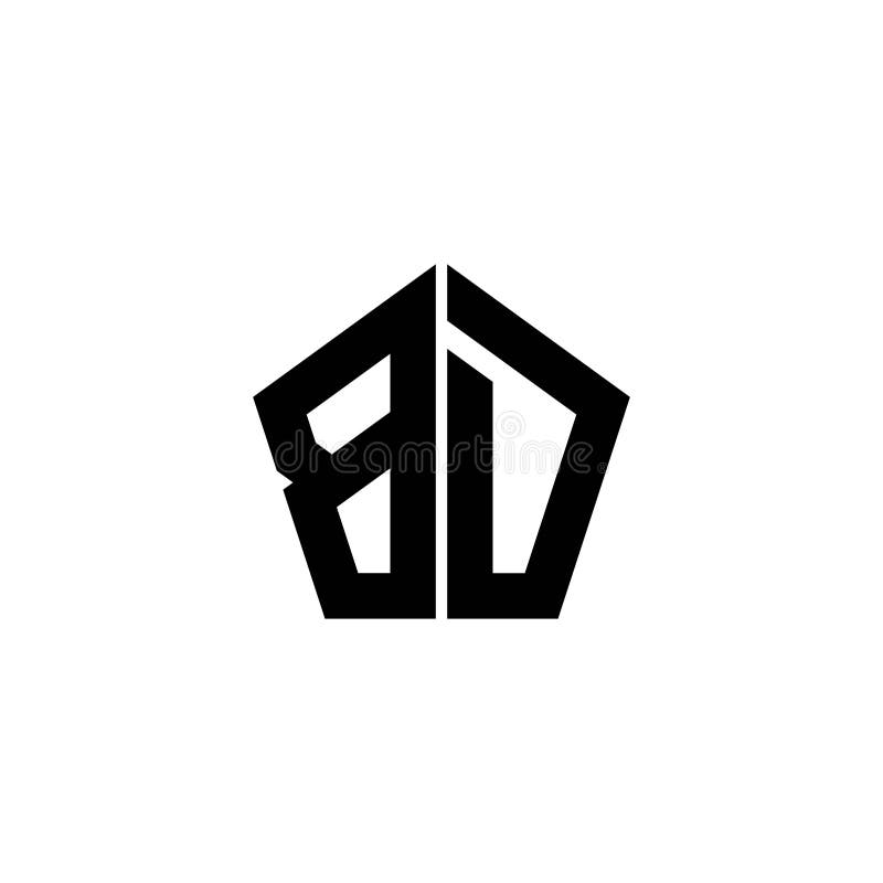 BD Logo Monogram Geometric Shape Style Stock Vector - Illustration of ...