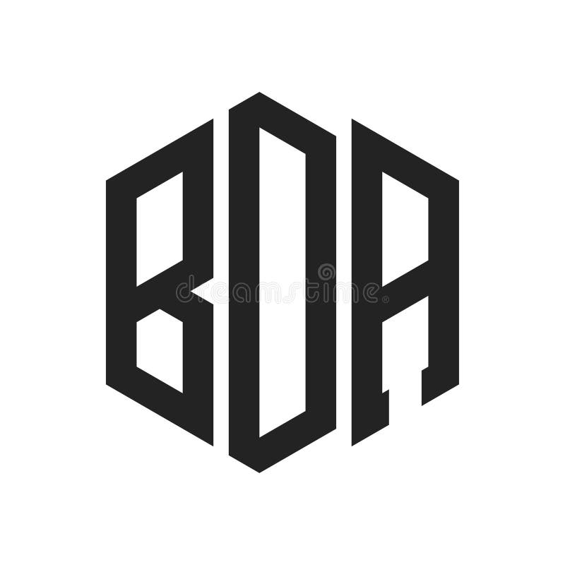 BDA Logo Design. Initial Letter BDA Monogram Logo Using Hexagon Shape ...