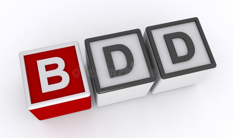 Bdd Behavior Driven Development Word Block on White Stock Illustration ...