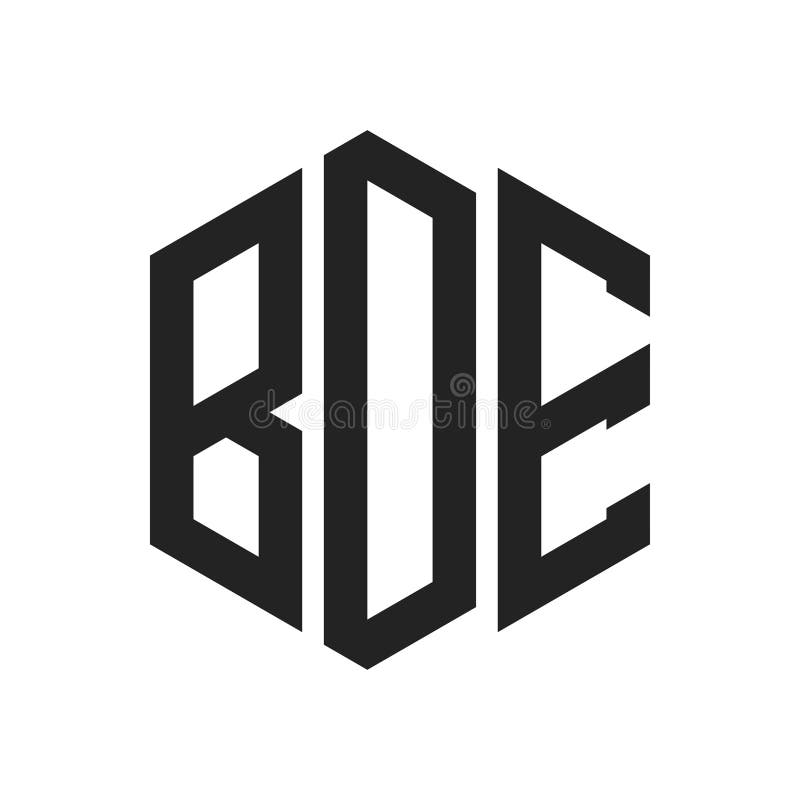 BDE Logo Design. Initial Letter BDE Monogram Logo Using Hexagon Shape ...