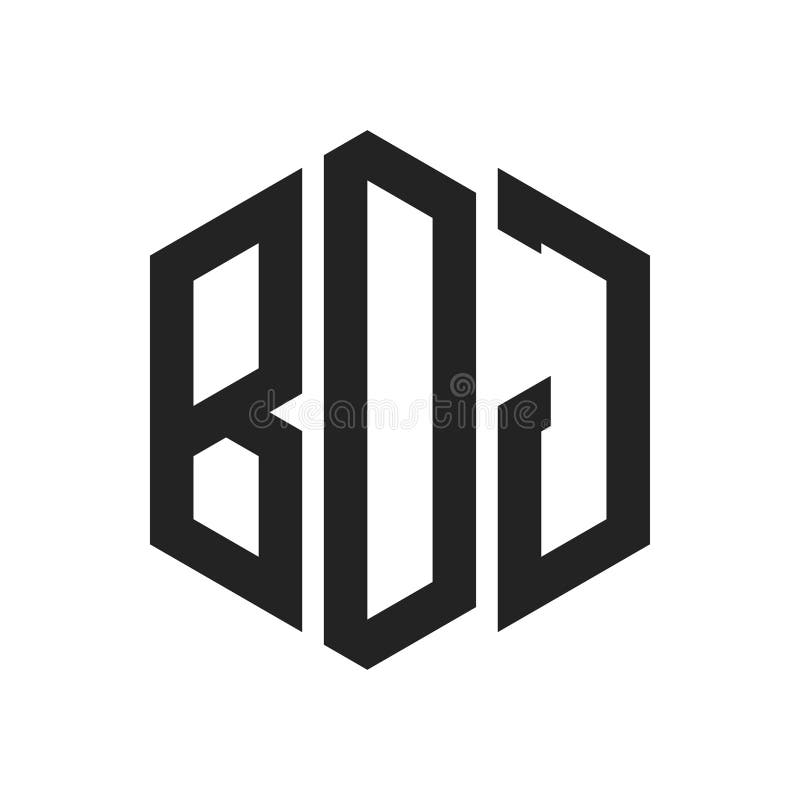 BDJ Logo Design. Initial Letter BDJ Monogram Logo Using Hexagon Shape ...