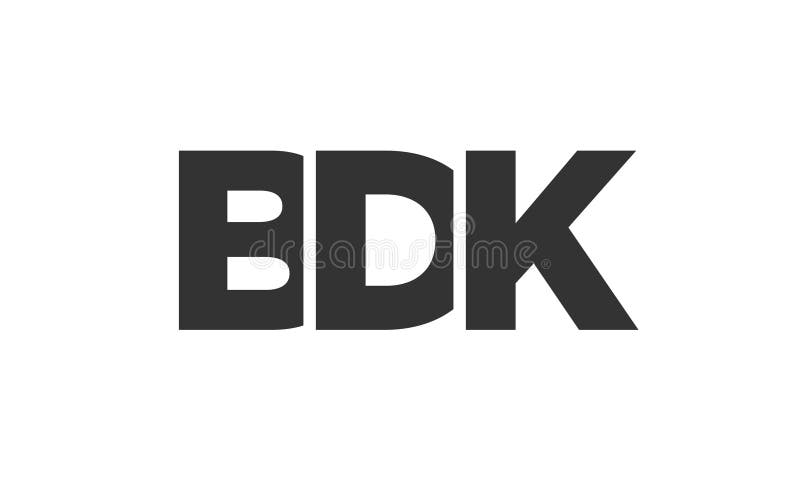 BDK Logo Design Template with Strong and Modern Bold Text. Initial ...
