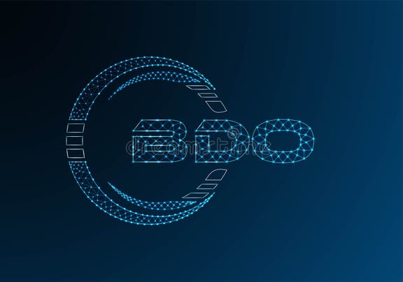 BDO Low Poly Letter Logo Vector Design. Stock Vector - Illustration of ...