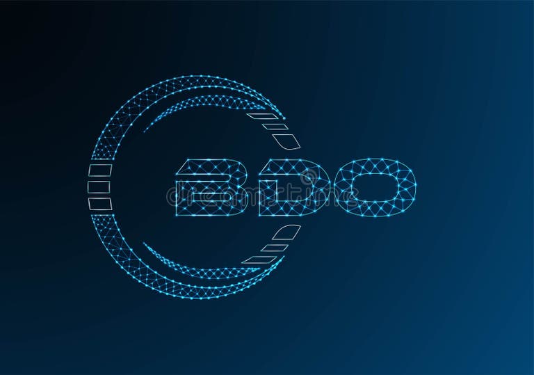 BDO Low Poly Letter Logo Vector Design. Stock Vector - Illustration of ...