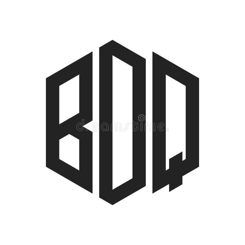 BDQ Logo Design. Initial Letter BDQ Monogram Logo Using Hexagon Shape ...