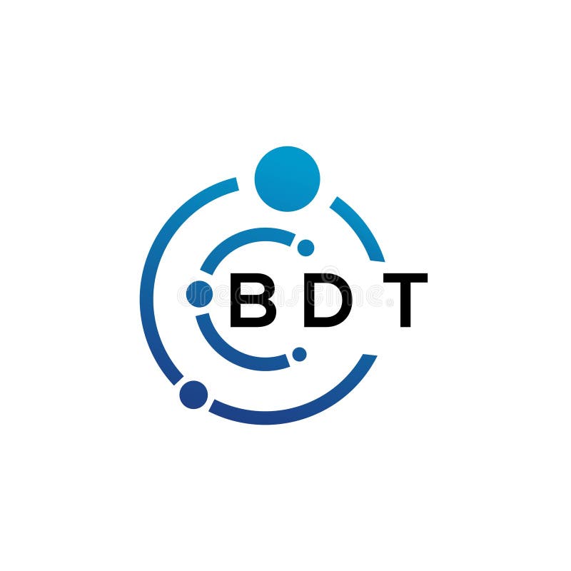 BDT Letter Logo Design on Black Background. BDT Creative Initials ...