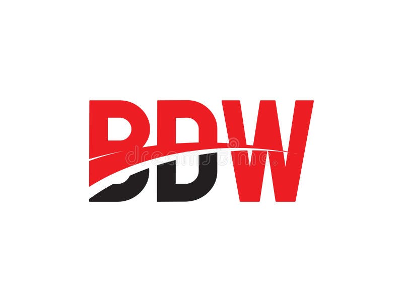 BDW Letter Initial Logo Design Vector Illustration Stock Vector ...