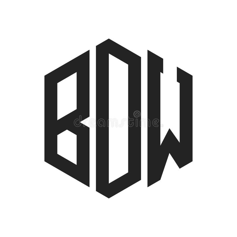 BDW Logo Design. Initial Letter BDW Monogram Logo Using Hexagon Shape ...