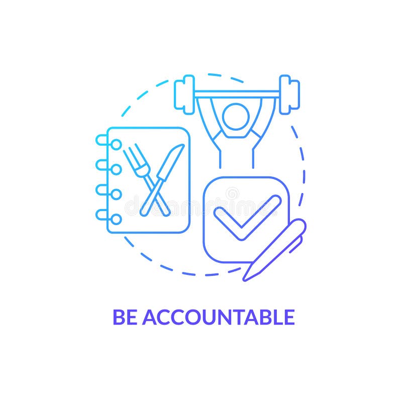 Be Accountable Blue Gradient Concept Icon Stock Vector - Illustration ...