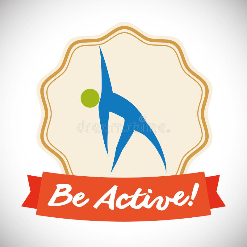 Be Active design stock vector. Illustration of training - 58660442