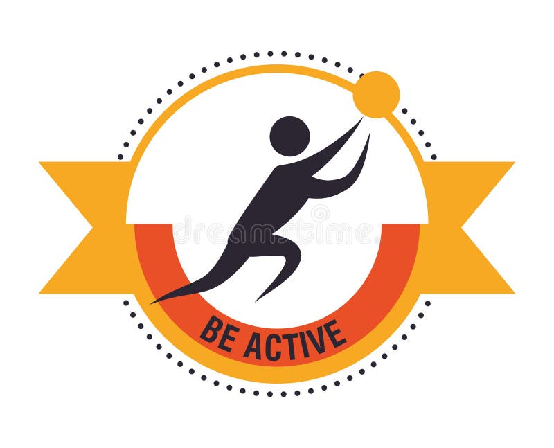 Be Active design stock vector. Illustration of recreational - 58660888
