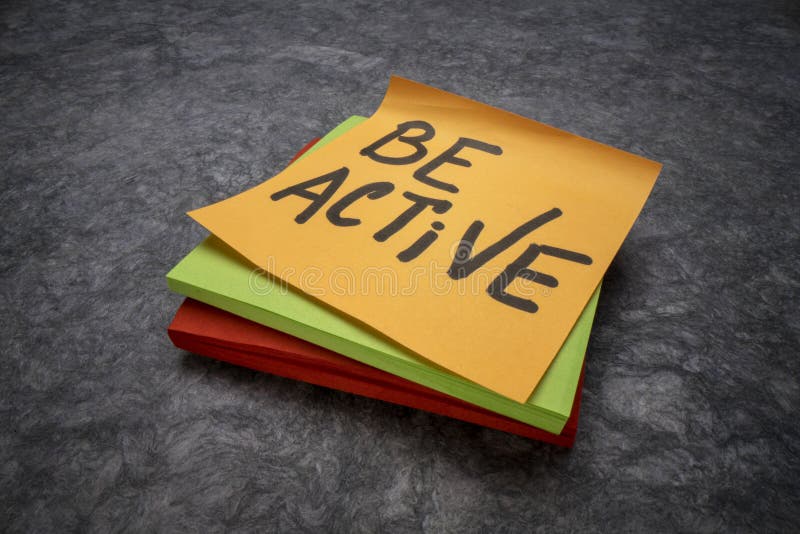 Be Active Inspirational Reminder Note Stock Illustration - Illustration ...