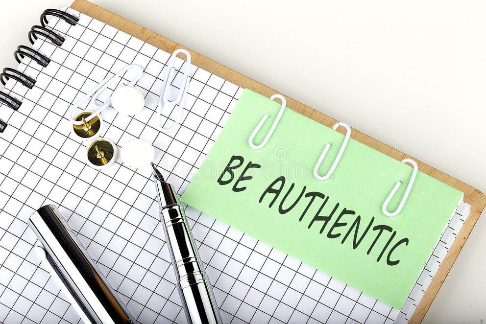 Be Authentic on Post Note for Remind on the Stickers with Pen Stock ...