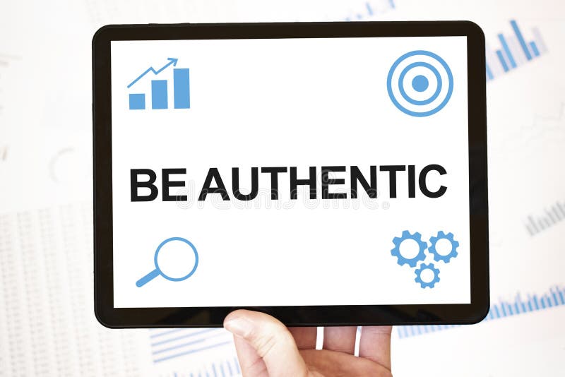 Be Authentic. Strategy Technology Business Webpage Concept Stock Photo ...
