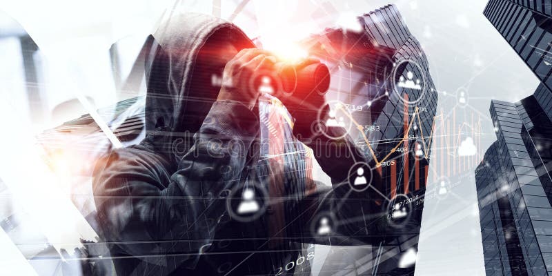 Be aware of hacker attack stock photo. Image of look - 92008202
