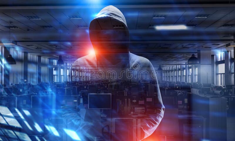 Be Aware of Hacker Attack. Mixed Media Stock Image - Image of code ...