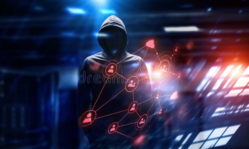 Be Aware of Hacker Attack. Mixed Media Stock Illustration ...