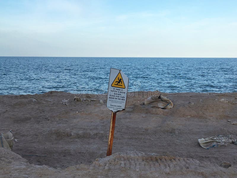 Be aware of slippery stock photo. Image of vacation - 287210426