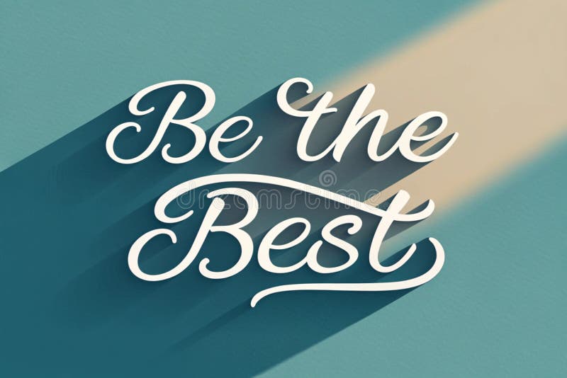 BE the BEST Cursive Inspirational Long Shadow Text Effect - Generated ...