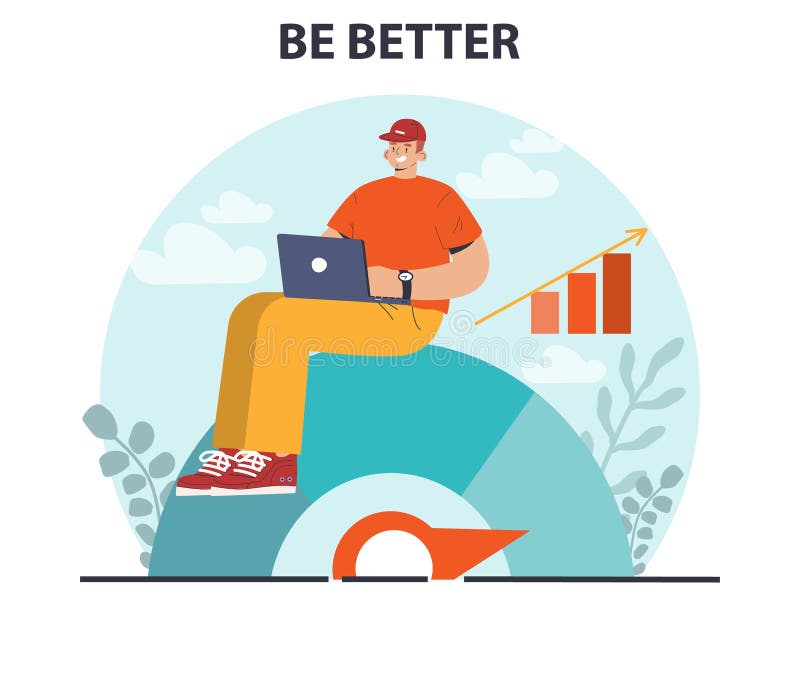 Be Better Concept. Self-improvment Idea Stock Vector - Illustration of ...