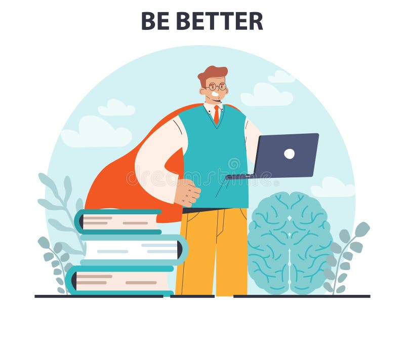 Be Better Concept. Self-improvment Idea Stock Vector - Illustration of ...