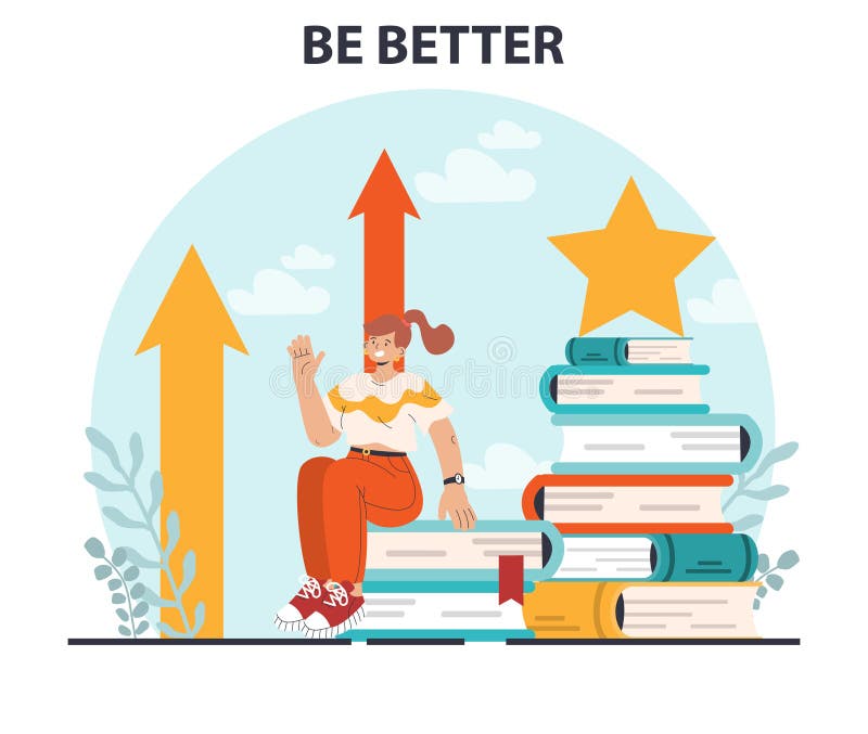 Be Better Concept. Self-improvment Idea Stock Vector - Illustration of ...