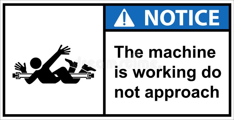 Be Careful, the Machine is Working Stock Vector - Illustration of ...