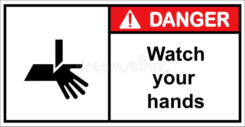 Be Careful of Sharp Objects that Cut Your Hand. Stock Vector ...