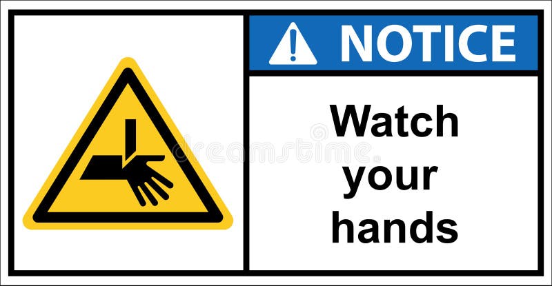 Be Careful of Sharp Objects that Cut Your Hand. Stock Vector ...