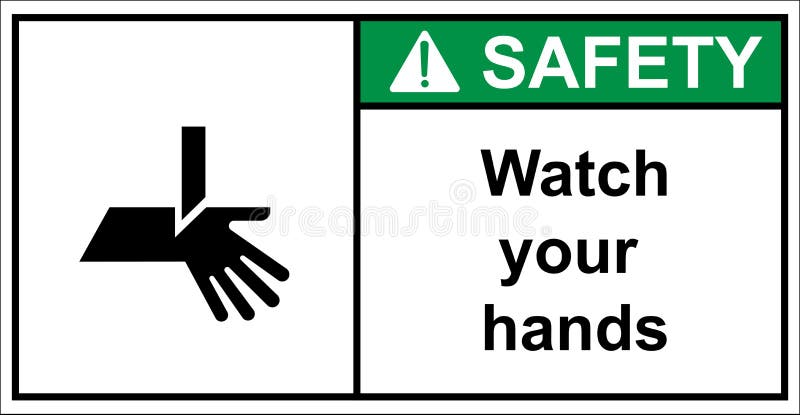 Be Careful of Sharp Objects that Cut Your Hand. Stock Vector ...
