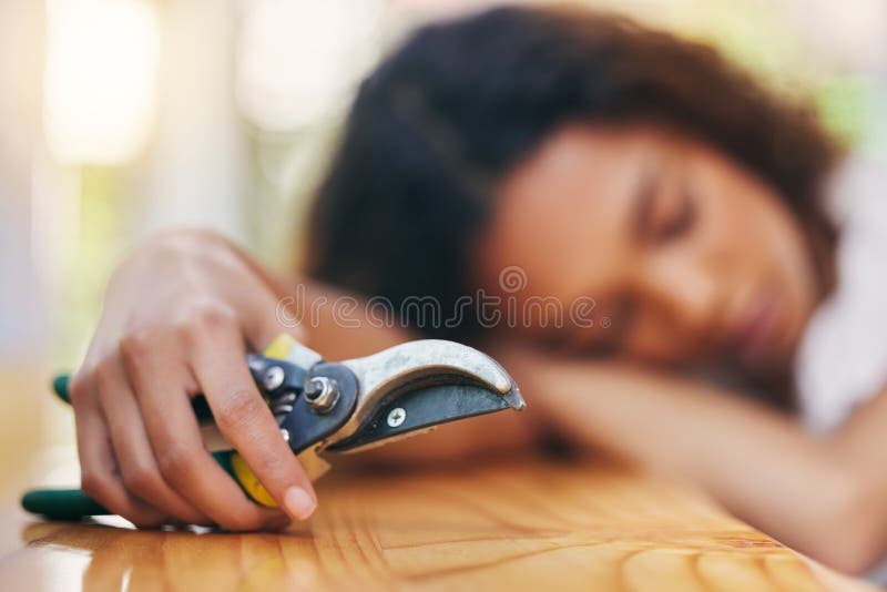 Be Careful when Using Sharp Objects. a Tired Nursery Owner Taking a ...