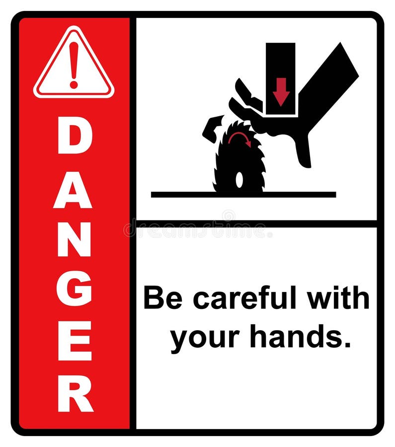 Watch Out for Danger from Behind.label Danger Stock Vector ...