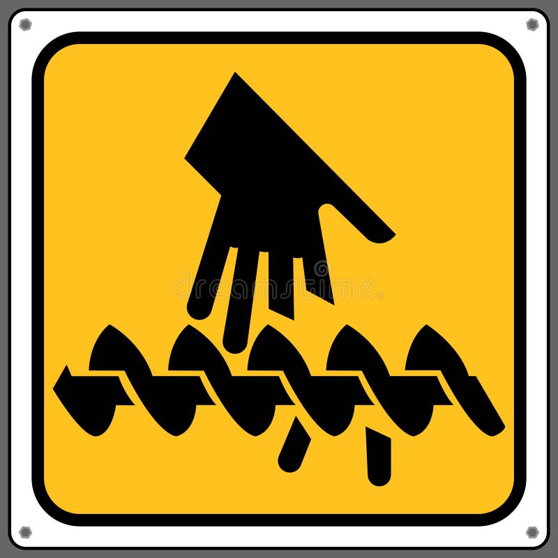 Be Careful with Your Hands To Hit the Grinder. Caution Sign Stock ...