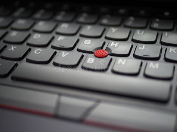 ThinkPad Keyboard with Red Touch Point Stock Photo - Image of leaves ...