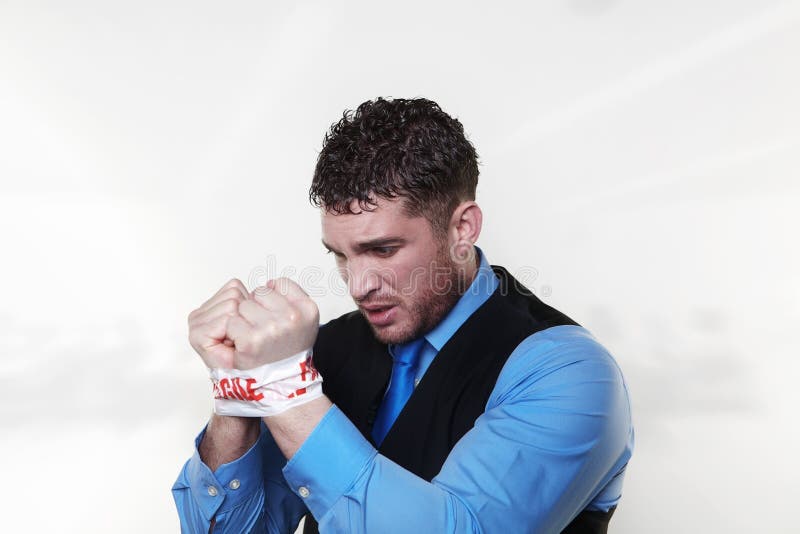 Be carefull stock image. Image of stress, wrap, businessman - 25280931