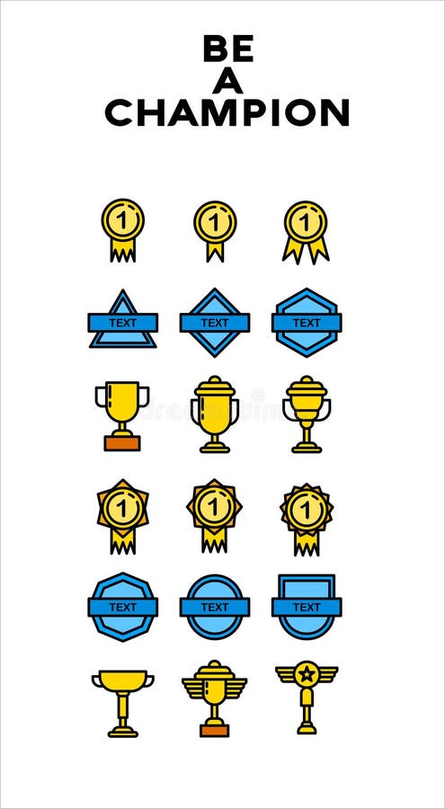 Be a Champion stock vector. Illustration of gold, winner - 83431035