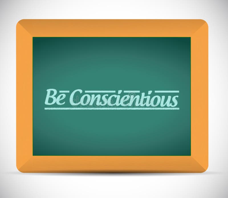 Be Conscientious Illustration Design Stock Illustration - Illustration ...