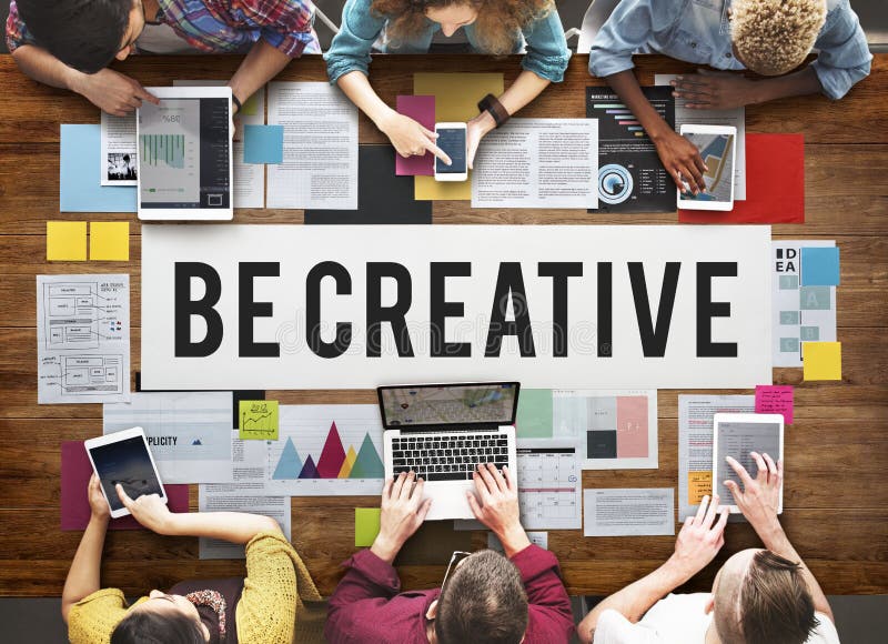 Be Creative Design Imagine Innovate Invention Concept Stock Photo ...