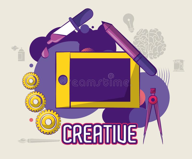 Be creative graphic design stock vector. Illustration of idea - 123316363