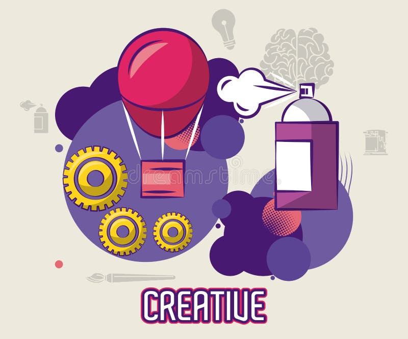 Be creative graphic design stock vector. Illustration of drawing ...