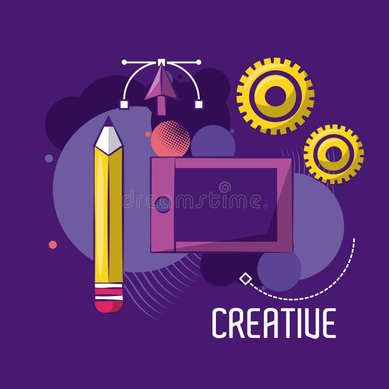 Be creative graphic design stock vector. Illustration of single - 123316773
