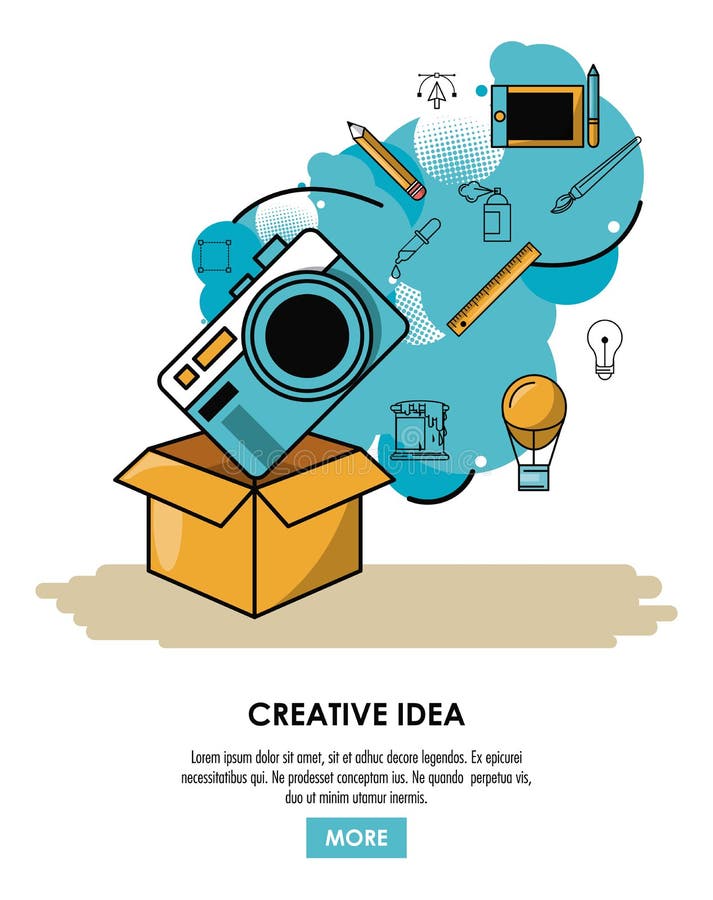 Be creative poster stock vector. Illustration of success - 123318796