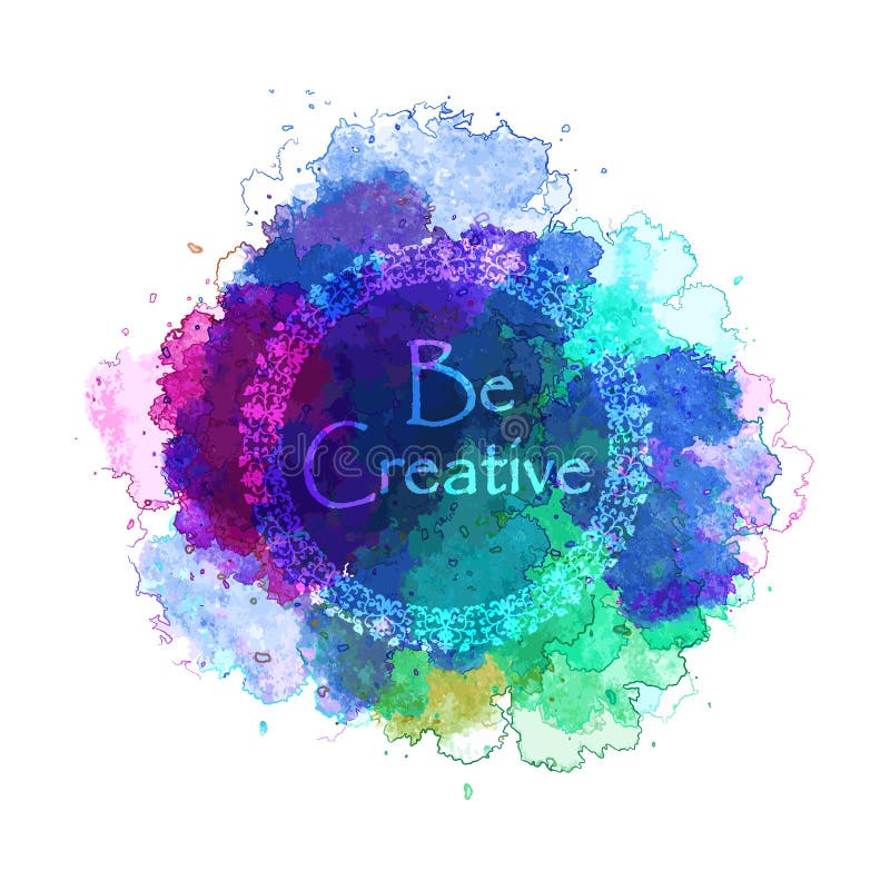 Be Creative - Rainbow Vector Watercolor Blot Stock Vector ...