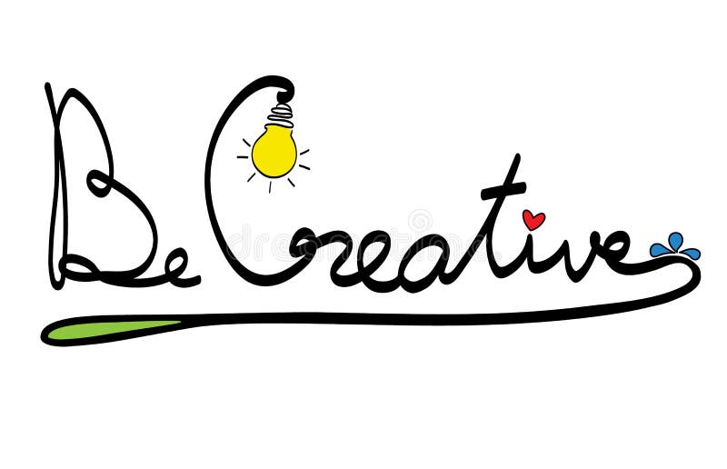 Be Creative Word Concept for Thinking New Ideas with Innovation. Logo ...